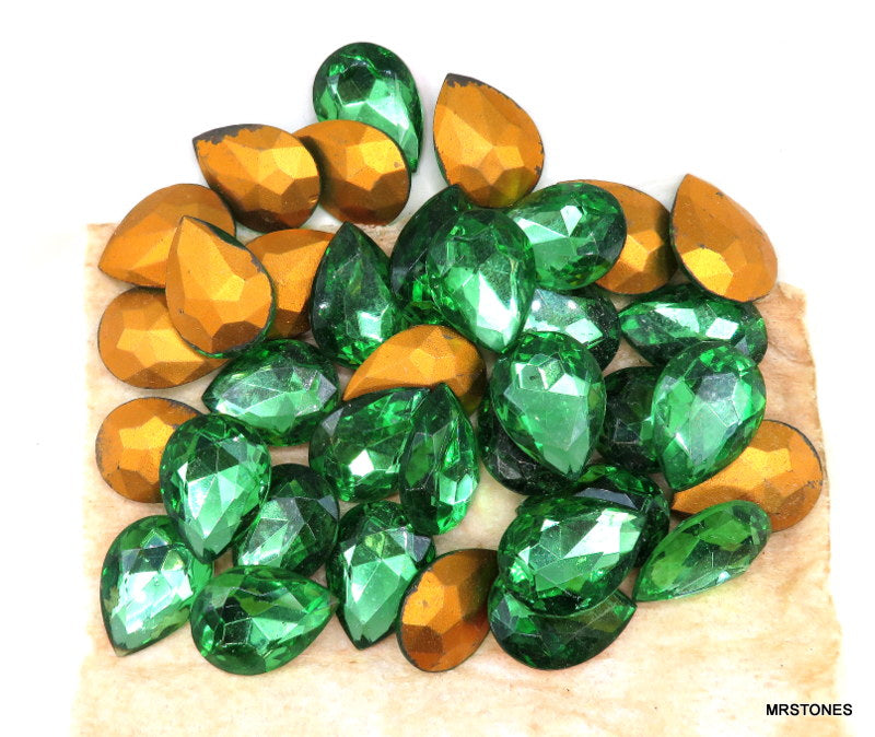 25x18mm (4320/2) TTC Peridot Green Pear Pendeloque – MrStones