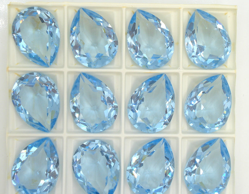 20x15mm (4320) Aqua Blue Unfoiled Pear Pendeloque Shape – MrStones