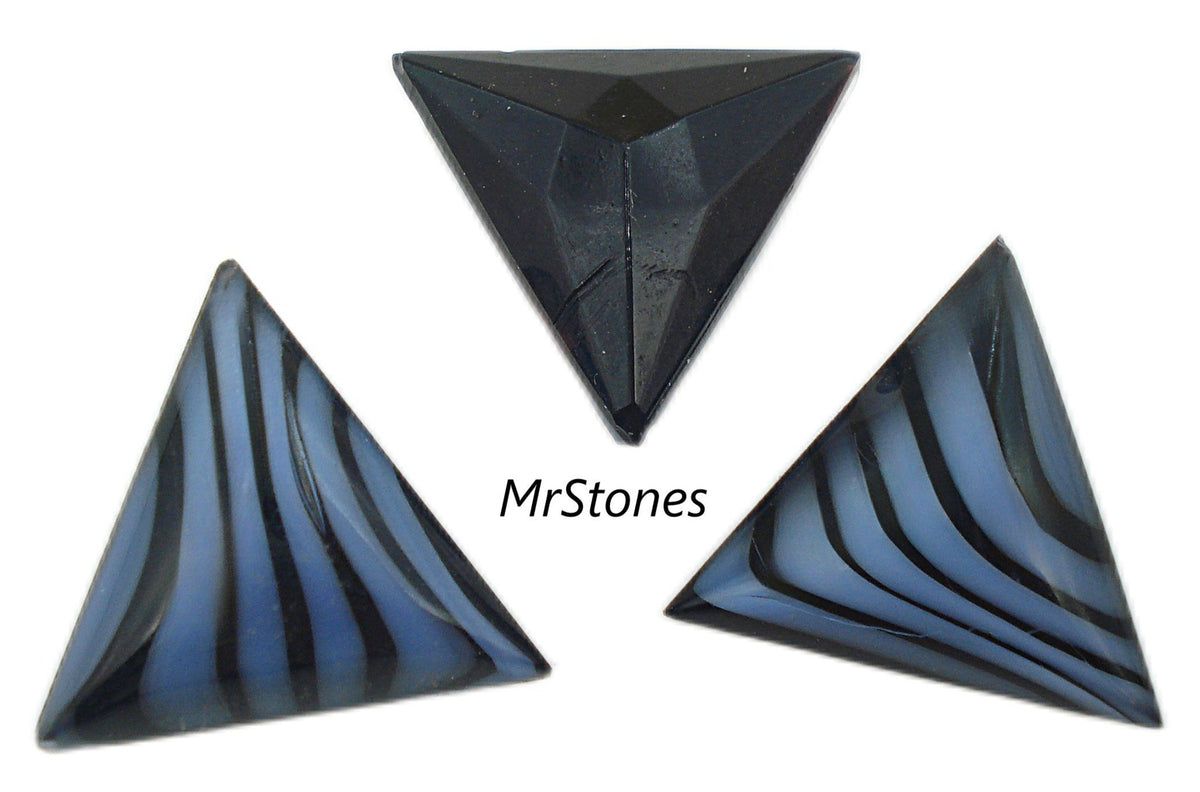 18mm (TRI) Blue Black Stripe Triangle Buff Top Doublet – MrStones