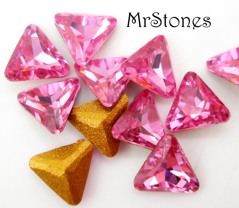 4mm (4722) Rose Pink Triangle Shape – MrStones