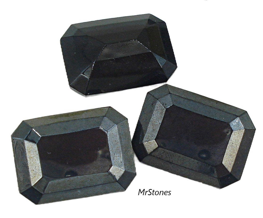 25x18mm (4610/2) TTC Jet Hematite Step Cut Cushion Octagon – MrStones