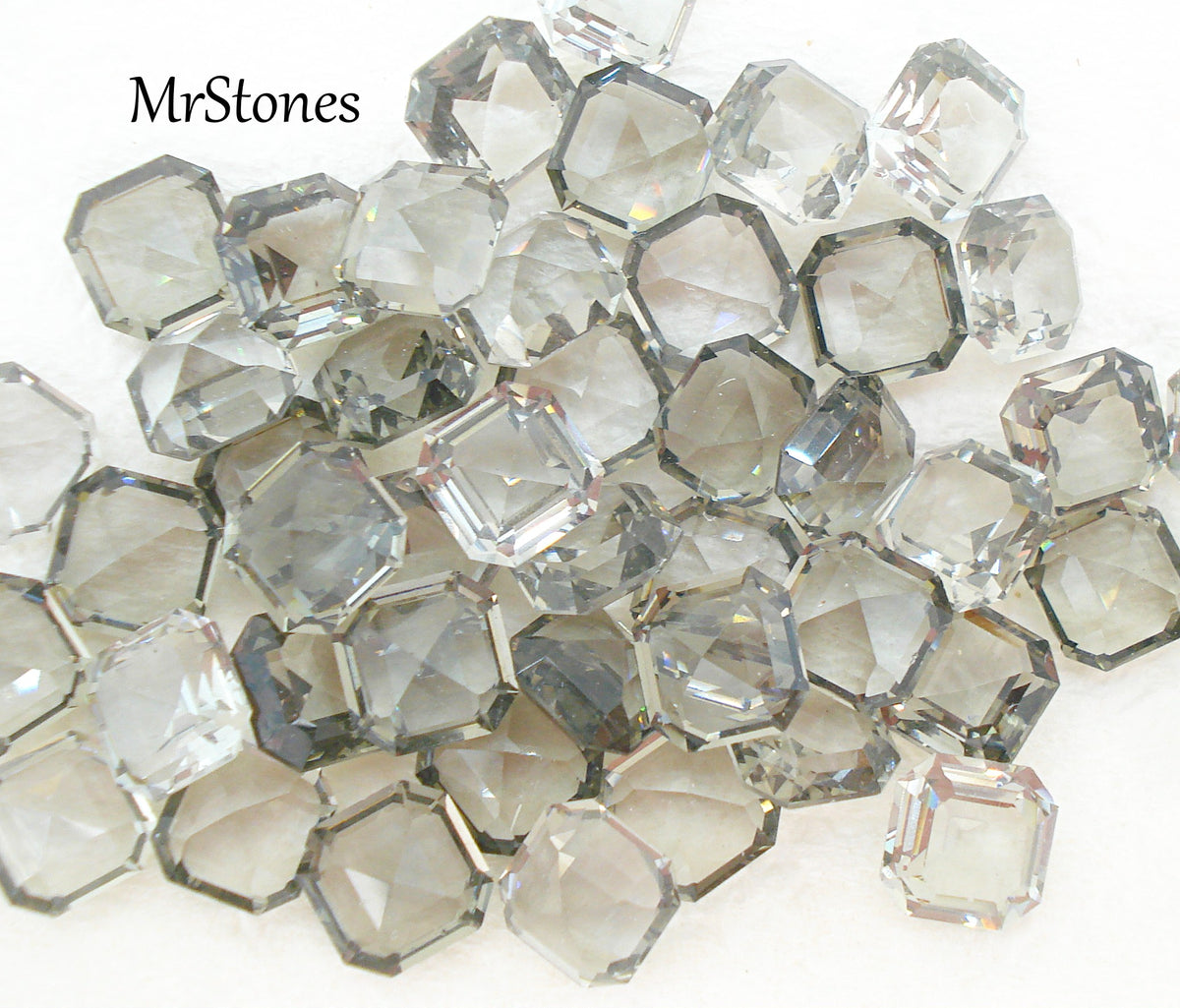 6mm (4671) Black Diamond Square Octagon Un-Foiled Step Cut – MrStones