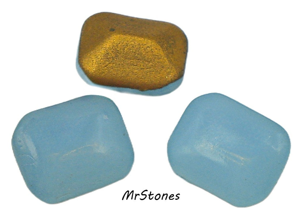 10x8mm (3436) Aqua Opal Cushion Octagon Buff Top Doublet West Germany ...