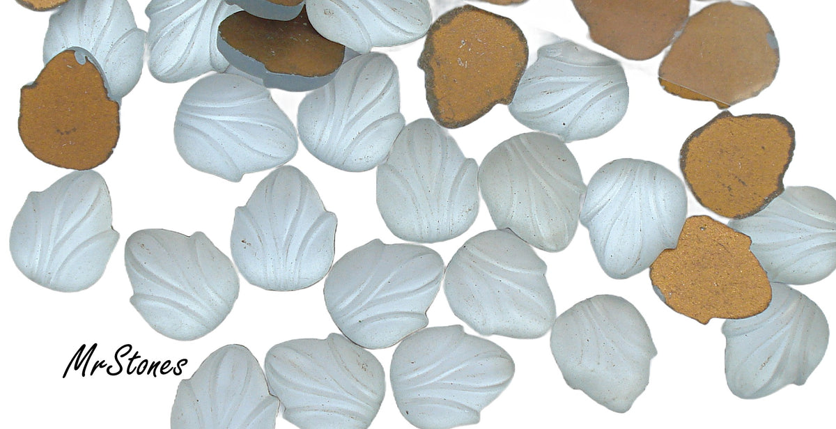 12x10mm (ACORN) Light Sapphire Frosted Flatback Acorn Tulip Leaf Flowe ...
