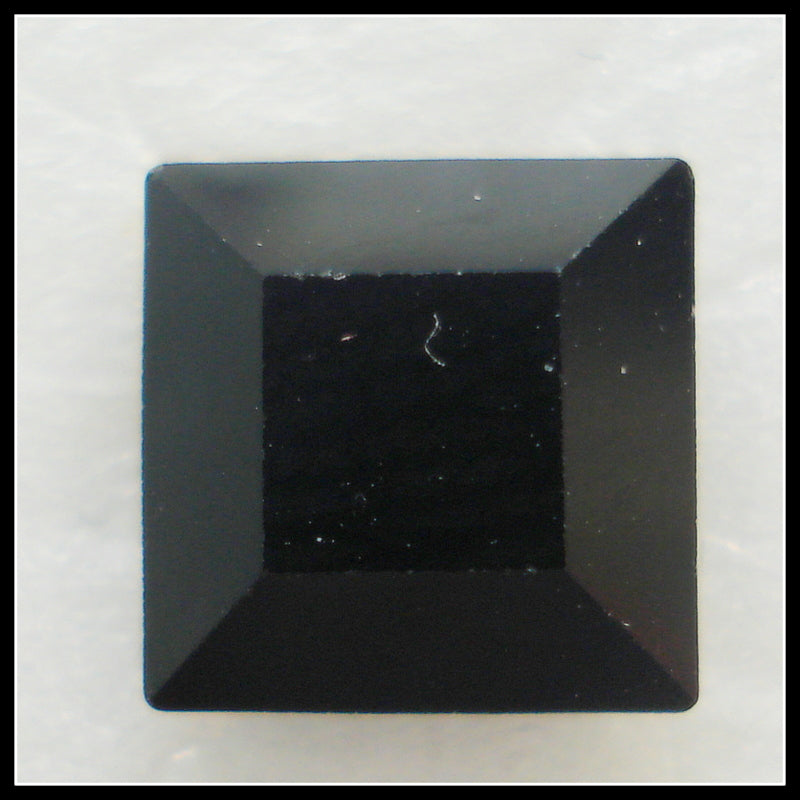 8mm (4400) Jet Black Square Shape – MrStones