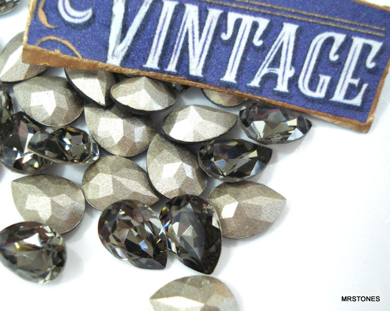 7.5x5.5mm (4320) Black Diamond Pear Pendeloque Shape – MrStones