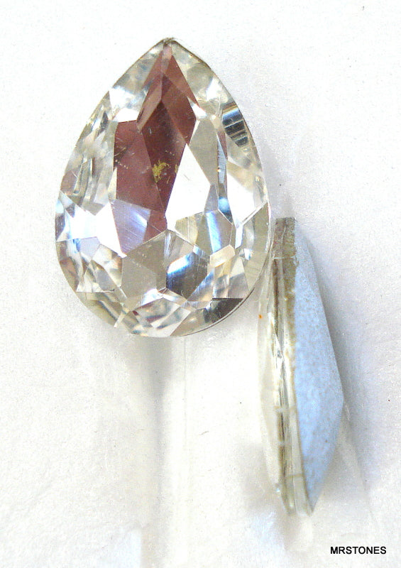 18x13mm (4320) Crystal Shallow Cut Pear Pendeloque Shape – MrStones