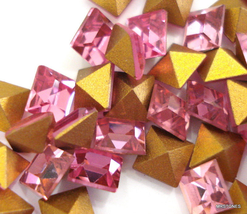 3.8mm (4400) Rose Pink Square Shape – MrStones