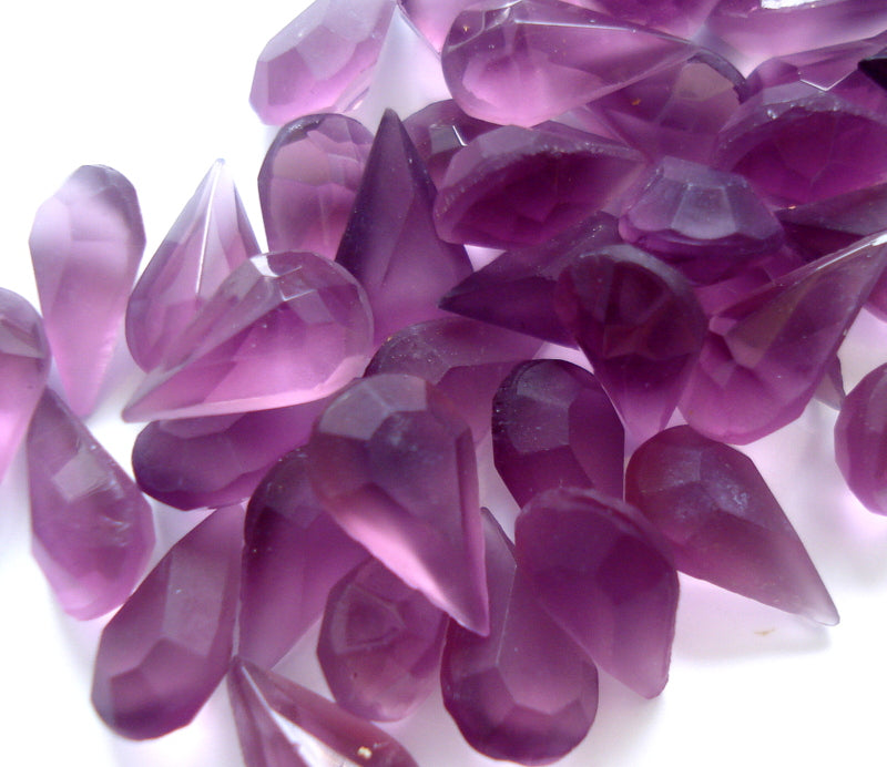 10x6mm (4300/2) Amethyst Frosted Matte Unfoiled Pear Shape – MrStones