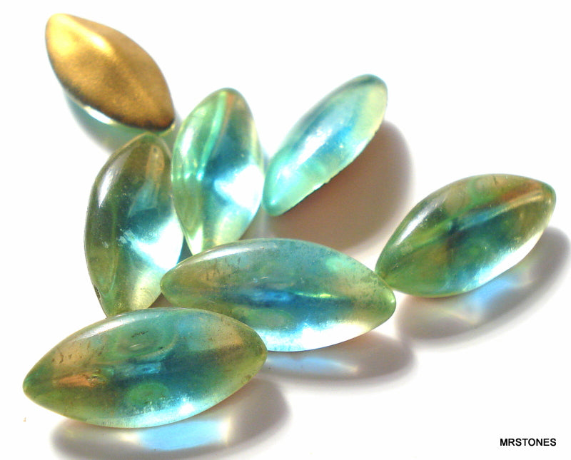 15x7mm (3146) Bi Color Aqua Jonquil Marquise Buff Top Doublet – MrStones