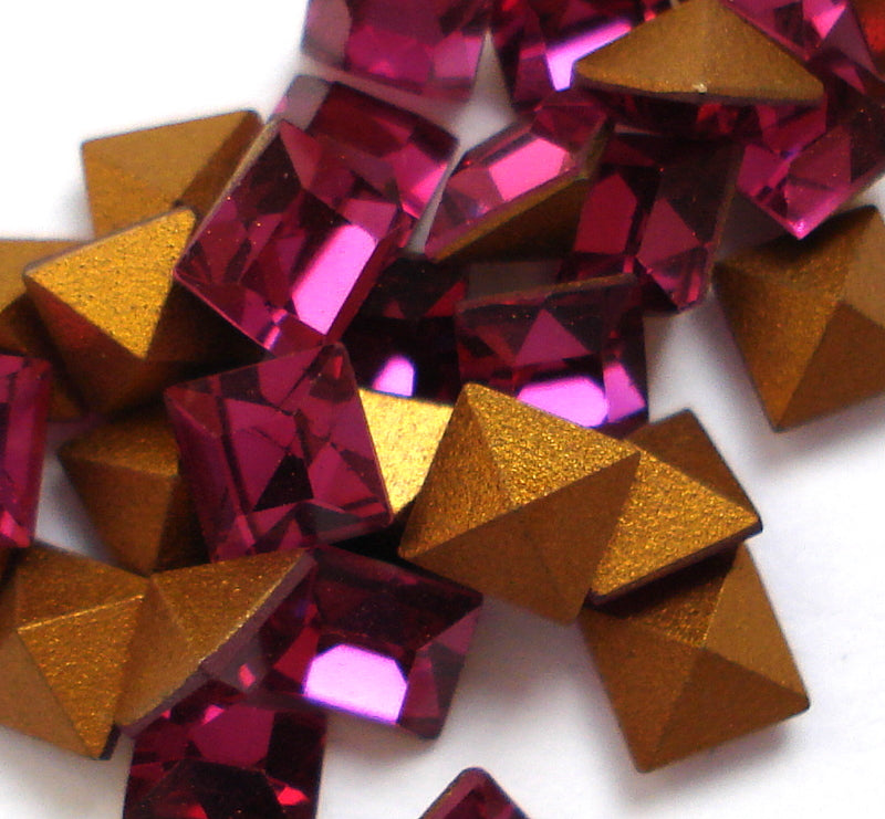 4mm (4400) Fuchsia Square Shape – MrStones