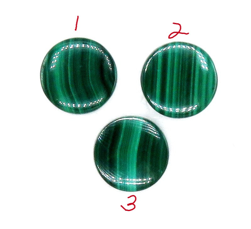 18mm (S80) Round Natural Malachite Low Dome – MrStones