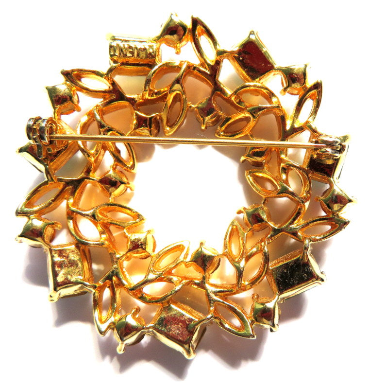 Vintage M Jent Christmas Wreath Brooch 2" – MrStones